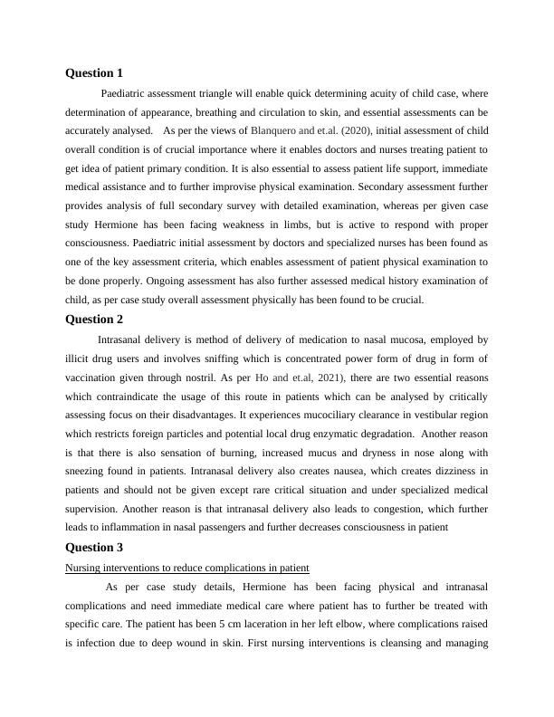 Paediatric Assessment, Intrasanal Delivery, Nursing Interventions ...