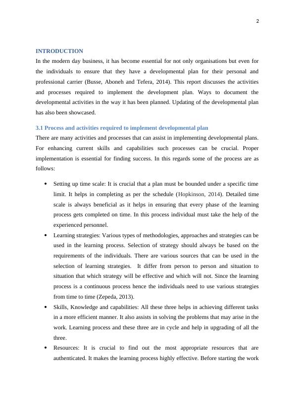 Personal and Professional Development: Process, Activities, and ...