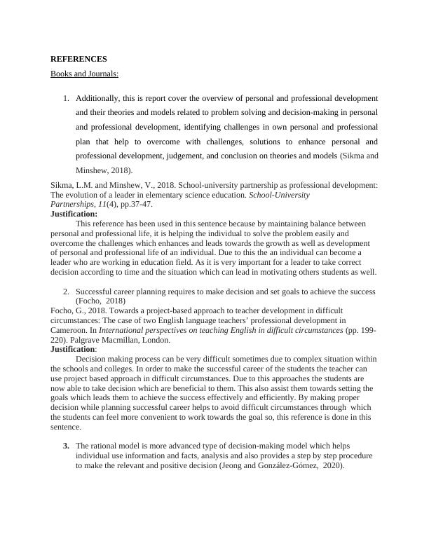 Personal & Professional Growth Report: Theories & Models