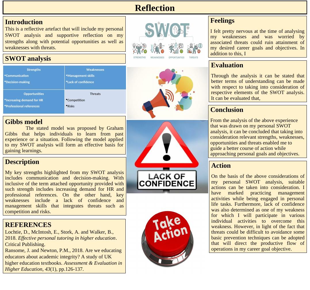 SWOT Analysis: Reflective Personal Development Essay