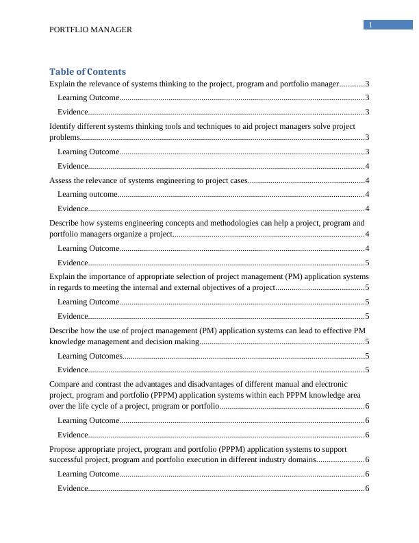 CQUniversity PPMP200012: Project Portfolio Management
