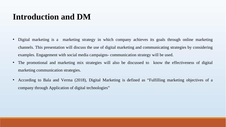 Analysis of Digital Marketing Communication Strategy
