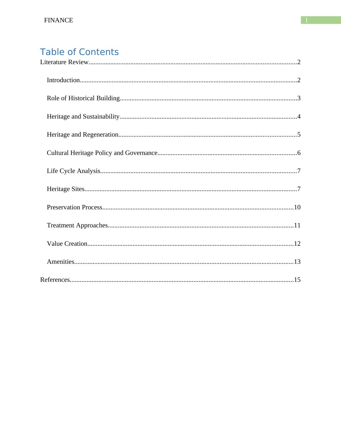 Preservation and Sustainability of Historical Buildings - Desklib