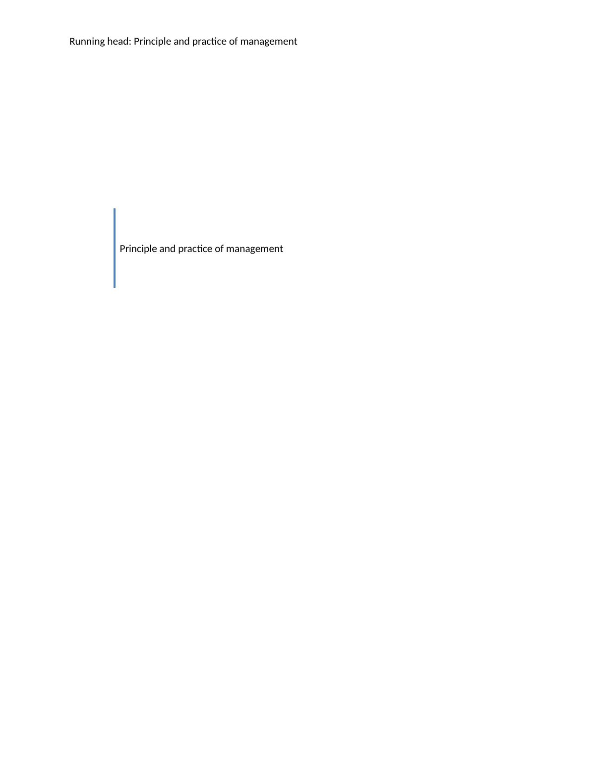 Principle and Practice of Management - Importance of Planning, Communication and Organizational ...