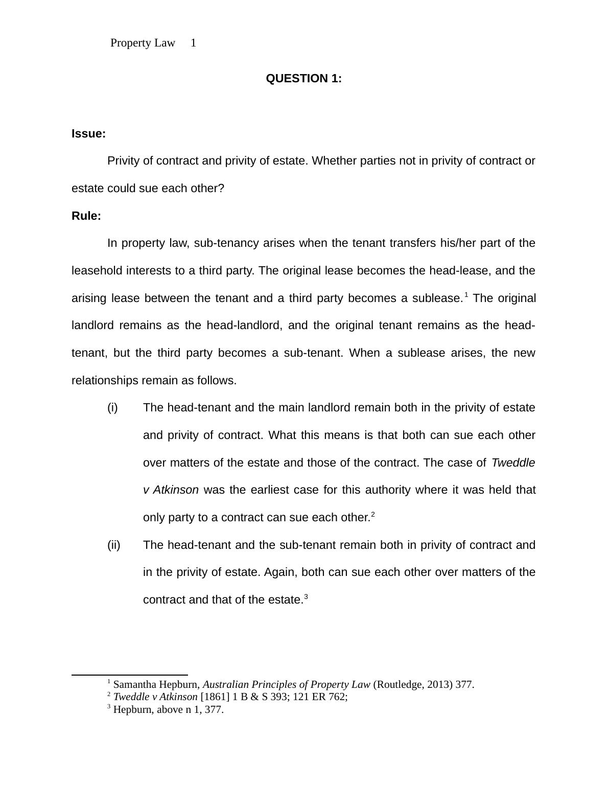 Real Estate Law: Case Study on Privity and Misrepresentation