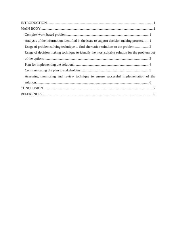 Problem Solving and Decision Making Techniques for Workplace Management ...