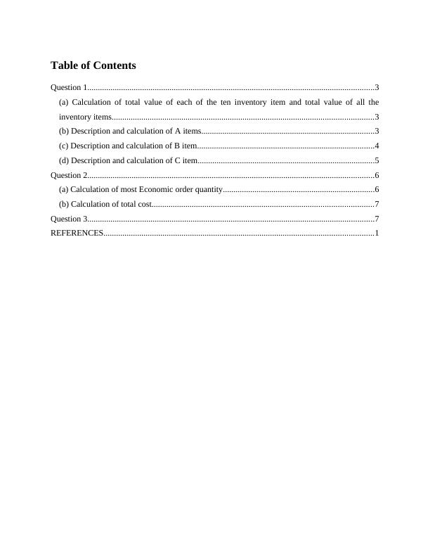 Effective Inventory Management with ABC and EOQ Analysis
