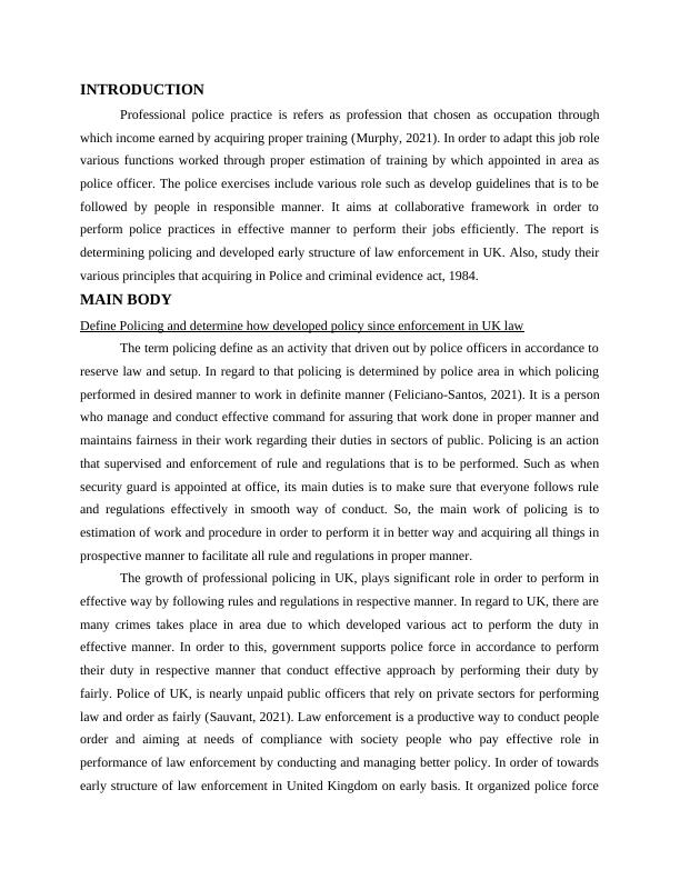 Professional Police Practice: Principles and Development in UK Law