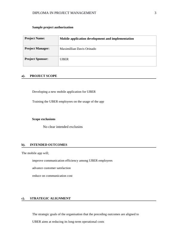 Diploma in Project Management: Project Authorization, Scope Management ...
