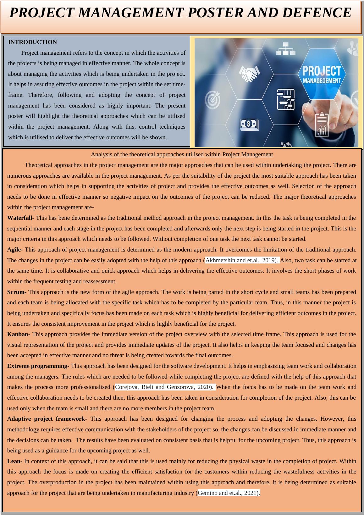 Theoretical Approaches and Control Techniques in Management