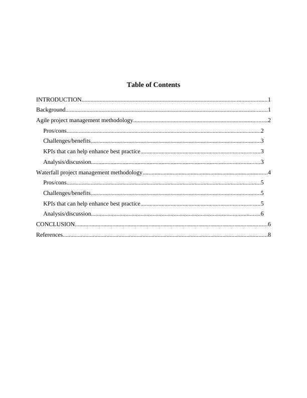 Project Management Methodologies and Theories - Desklib