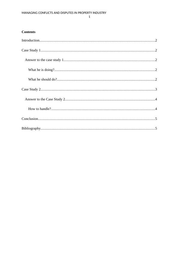 CPPDSM4056 Case Study: Conflict Resolution in Property