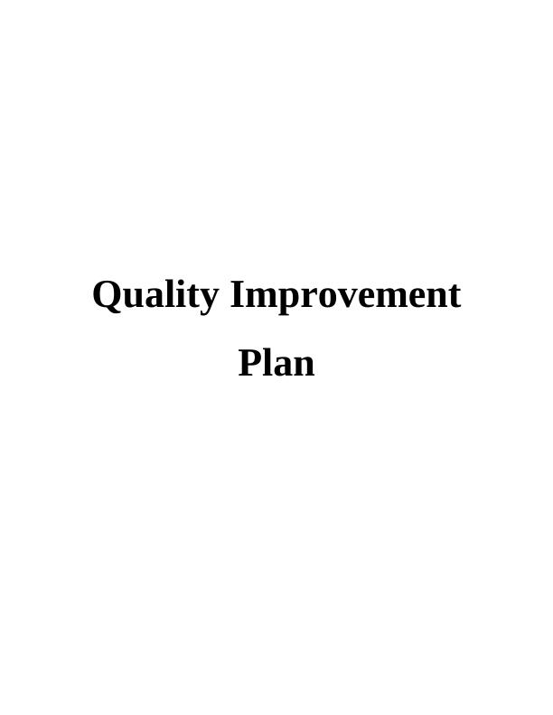 Quality Improvement Plan for Uber - Desklib