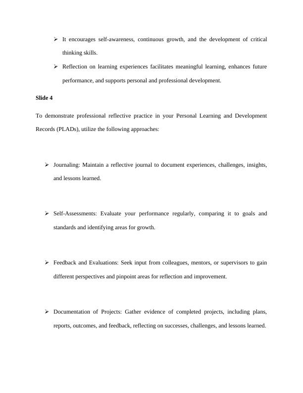 PLAD: Managing Professional Learning and Development