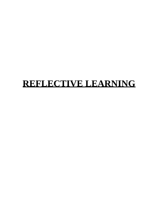 Reflective Learning: Importance of Self-Analysis and Future Course of ...