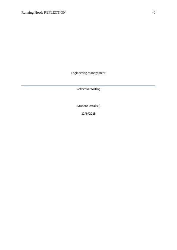 Australis College: Engineering Management Reflective Essay