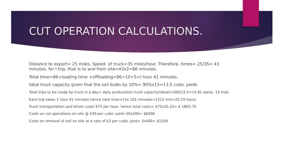 Grading Project: Detailed Cost Estimate & Schedule CNST