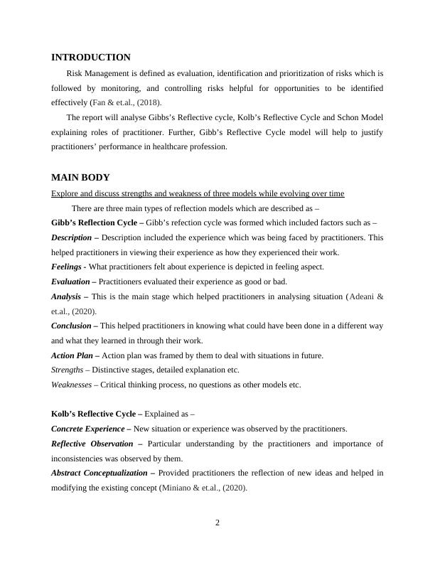Critical Analysis of Reflection Models in Healthcare