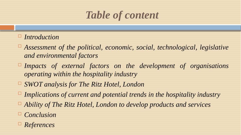 Hospitality Report: The Ritz Hotel, London Analysis