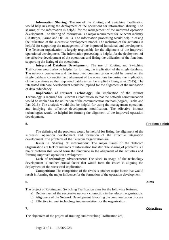 Routing and Switching Traffication for Telecom Industry | Desklib