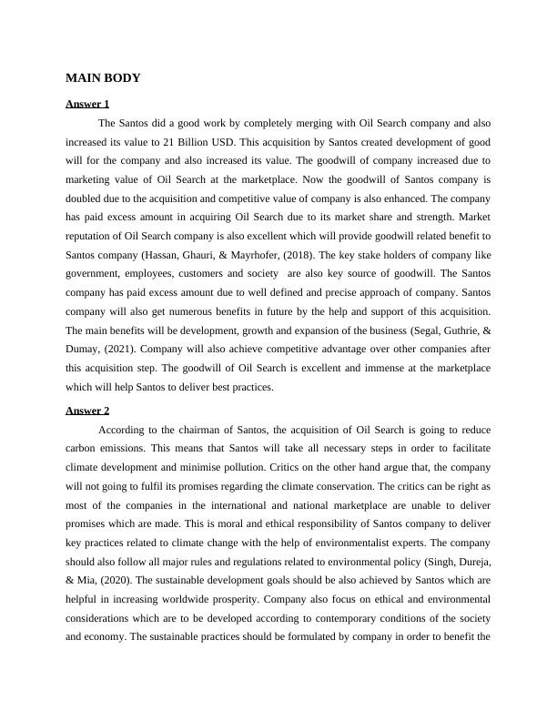 Santos and Oil Search Merger: Benefits and Environmental Considerations
