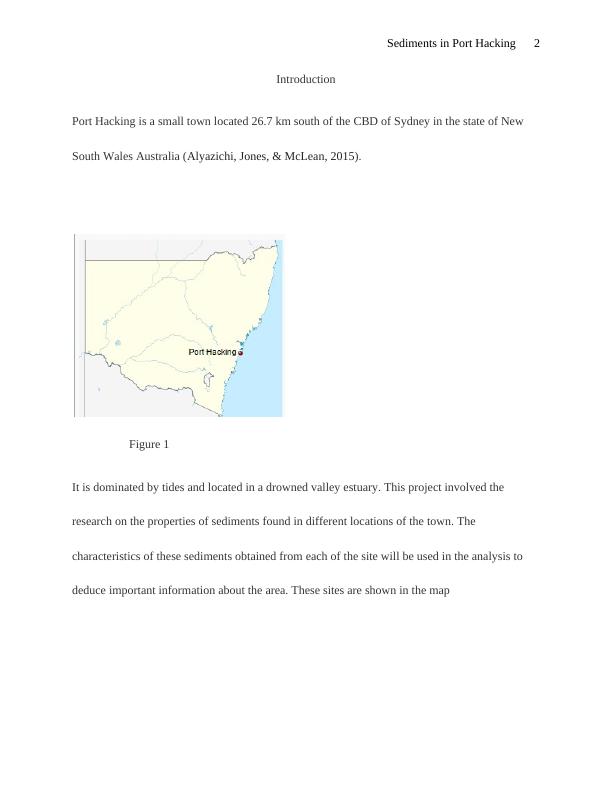 Sediments in Port Hacking - Properties, Sources and Changes