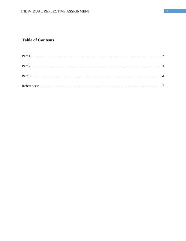 Emotional Intelligence Reflective Assignment - MBA502