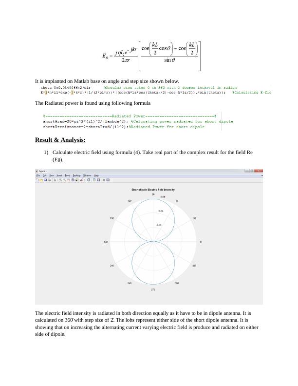Short Dipole Antenna Design and Calculation | Desklib