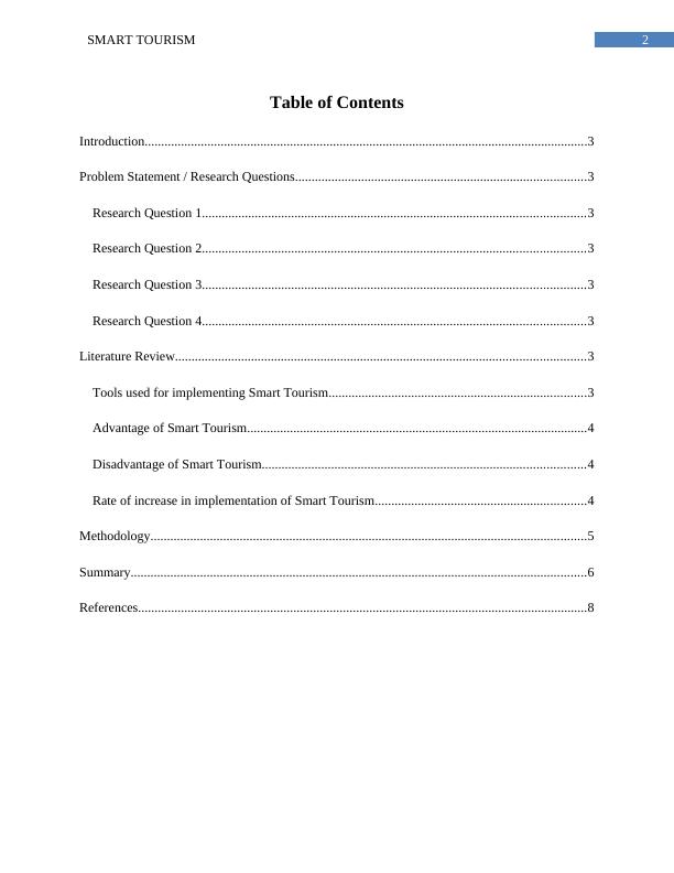 Smart Tourism Report: Tools, Advantages, and Analysis