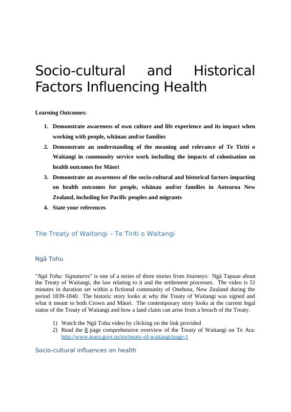 The Impact of Socio-cultural and Historical Factors on