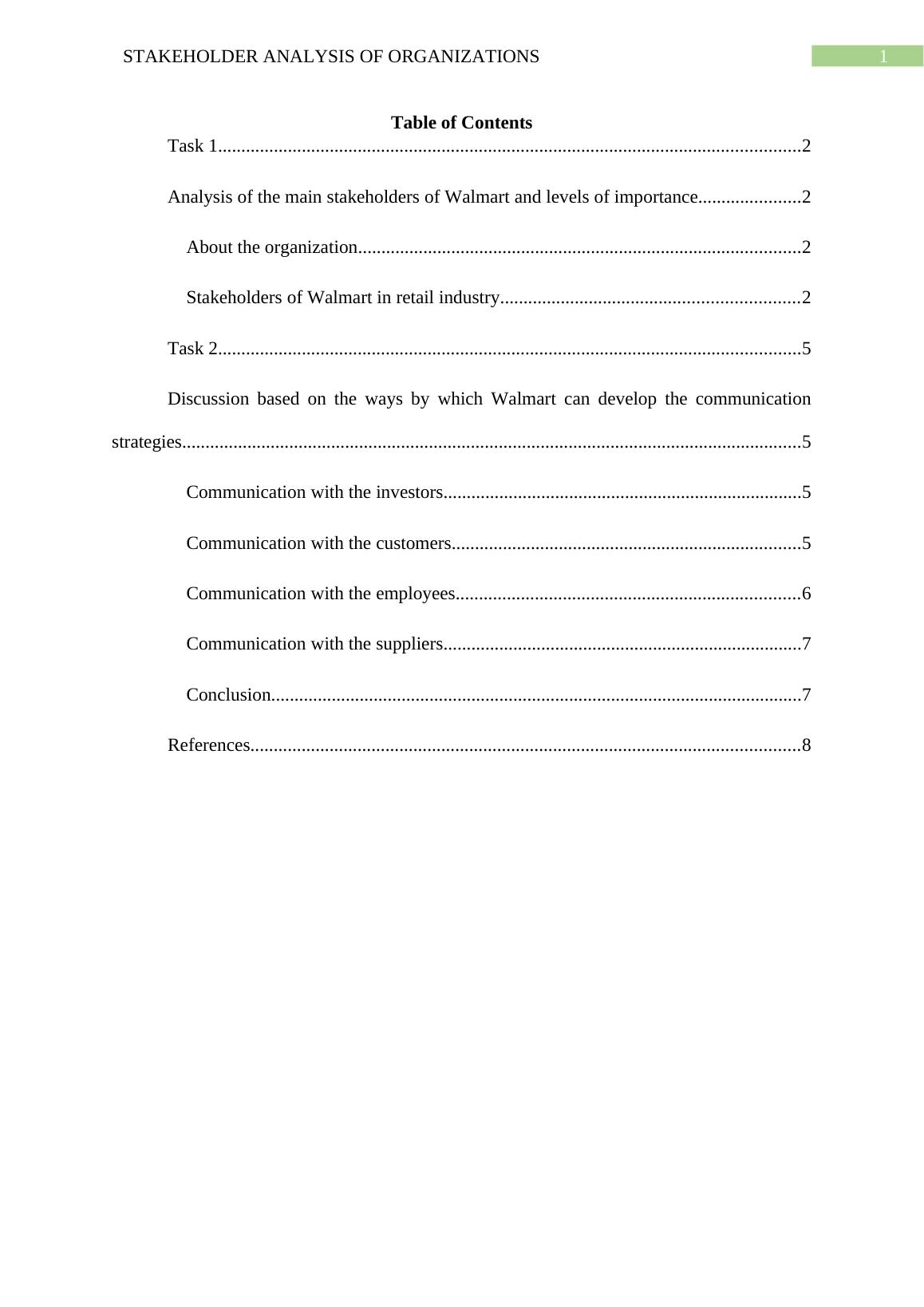 Walmart Stakeholder Analysis and Communication Strategies