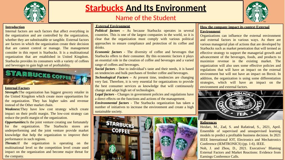 Starbucks Report: Internal and External Environment