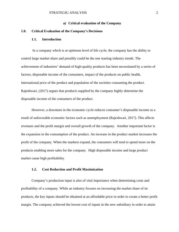 Strategic Analysis & Recommendations Report for MGN423