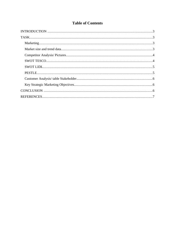 MG529 Strategic Marketing: Tesco Audit & Objectives 2021