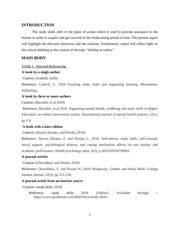 Essential Study Skills Portfolio Assignment - Desklib