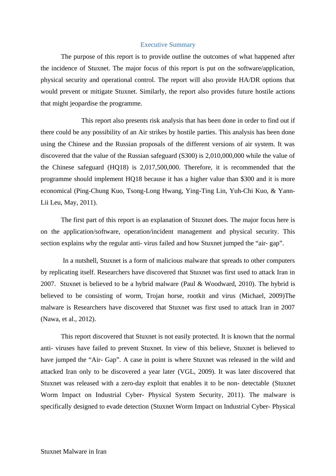 Stuxnet Malware Analysis and Mitigation Strategies