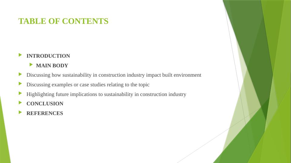 Sustainability in Construction Industry: Impact, Examples, and Future ...