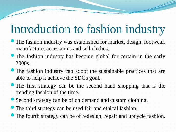Sustainable Strategies for Fashion Industry
