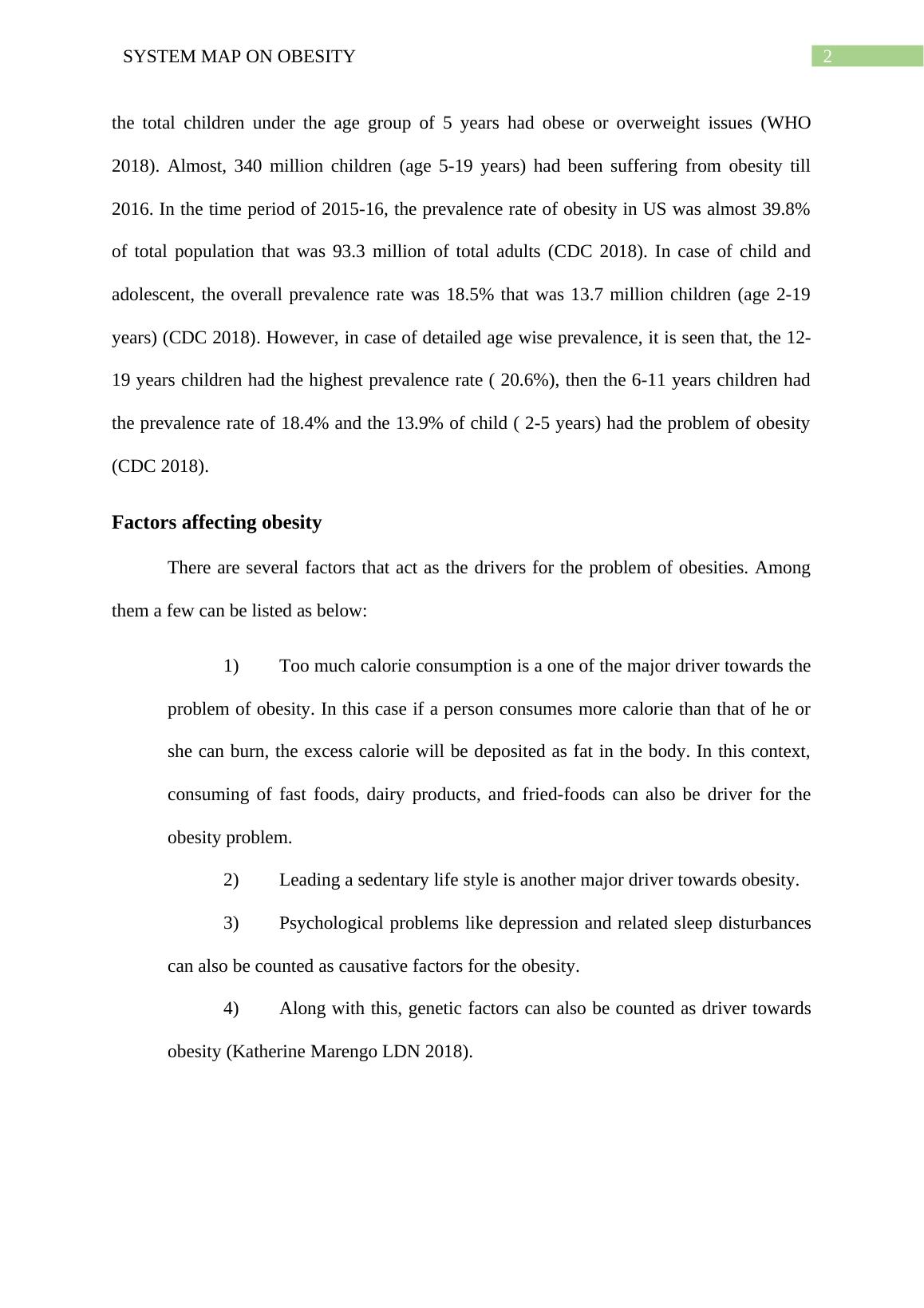 System Map on Obesity: Risk Factors, Current Scenario, and Interventions