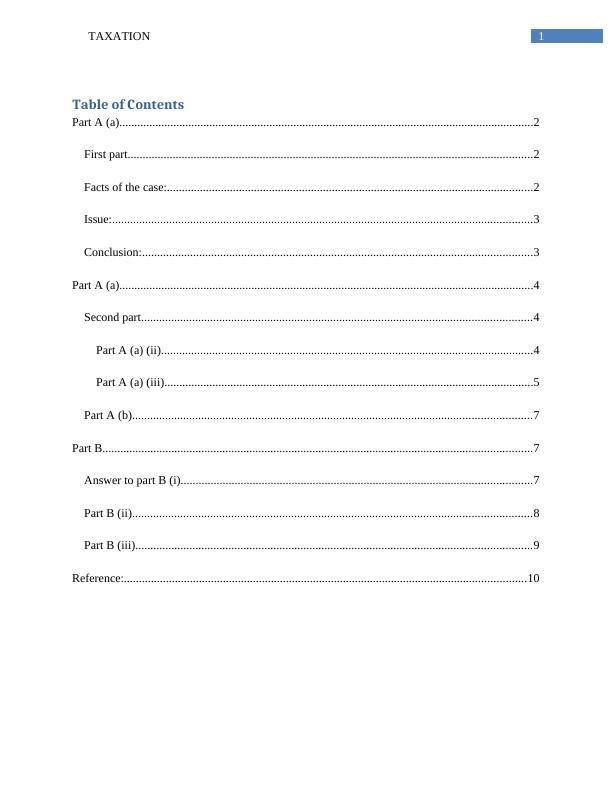 Taxation Case Study: Assessable Income and Trading Stock | Desklib