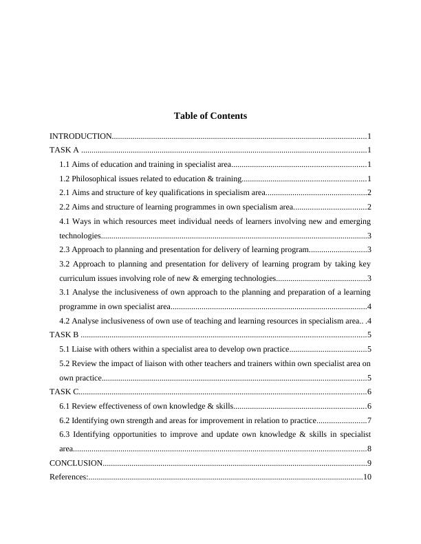 Teaching in a Specialist Area: Aims, Philosophical Issues, and ...