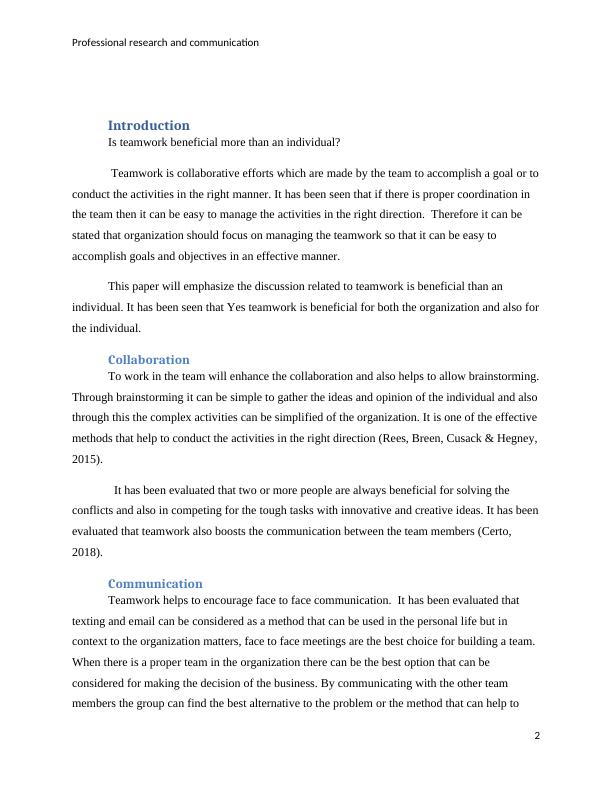 Benefits of Teamwork in the Workplace