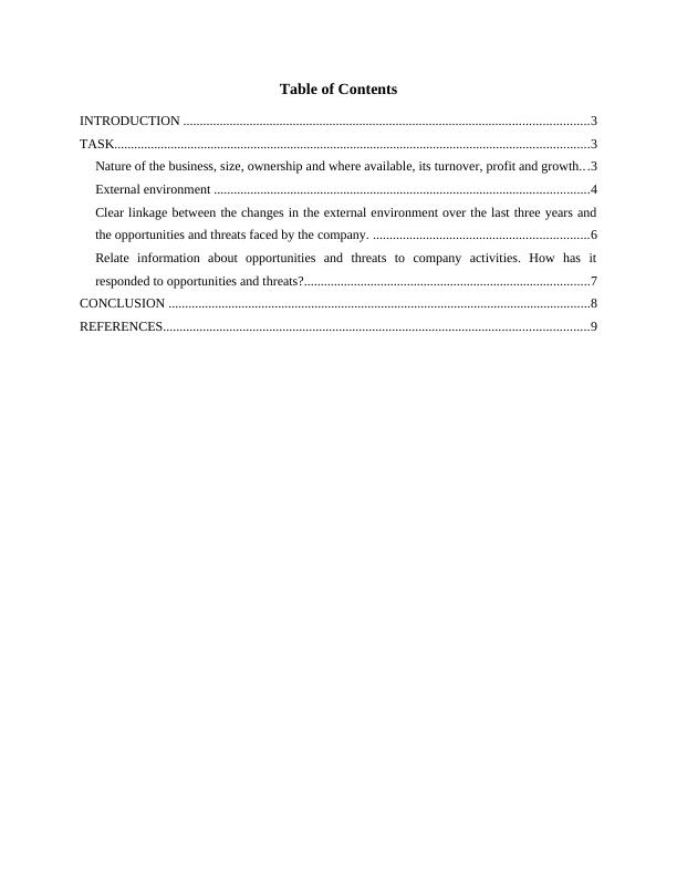 Tesco and Its External Environment: BUSN07023 Essay Sample