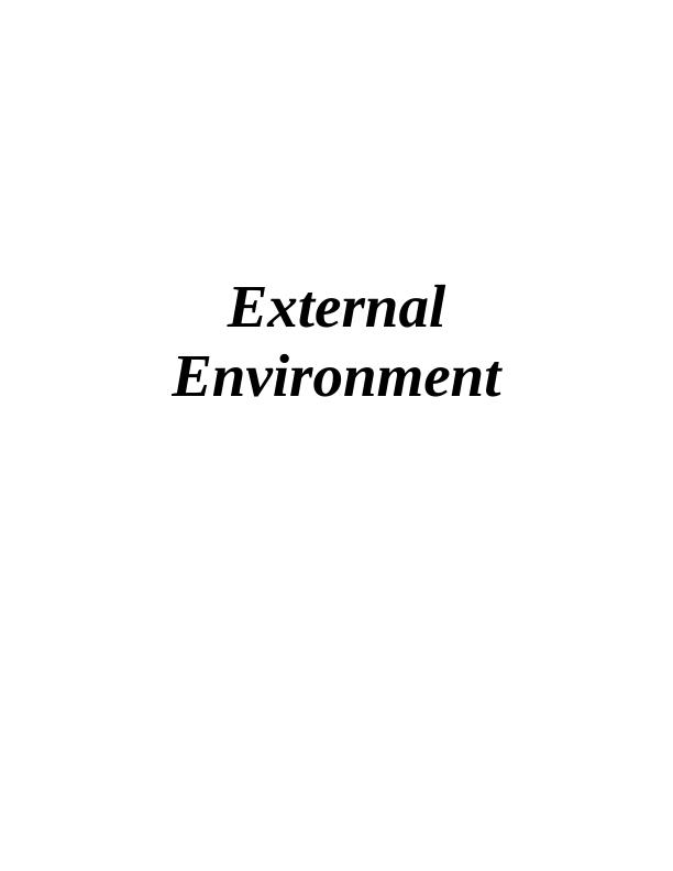 External Business Environment of Tesco PLC: Analysis