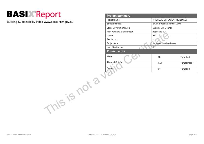 Thermal Efficient Building BASIX Certificate - Desklib