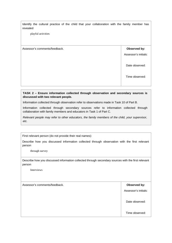 Third-Party Report Form for Observing Candidates | Desklib