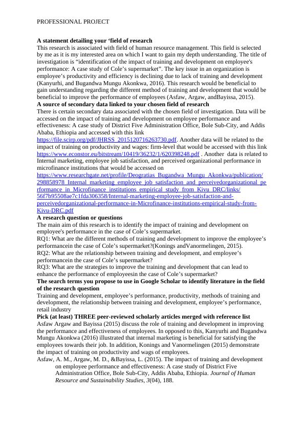 Impact of Training and Development on Employee Performance: A Case Study