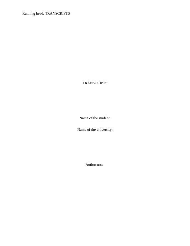 Evaluating Communication in Healthcare: Transcripts