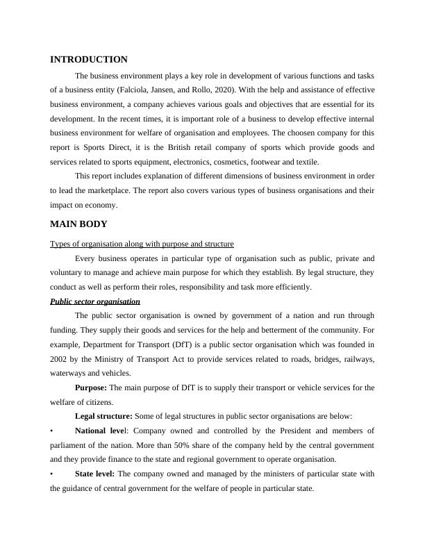 Types of Organisation and their Impact on Economy - Sports Direct Case Study