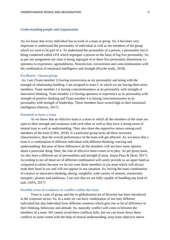 Understanding People and Organisation - Desklib